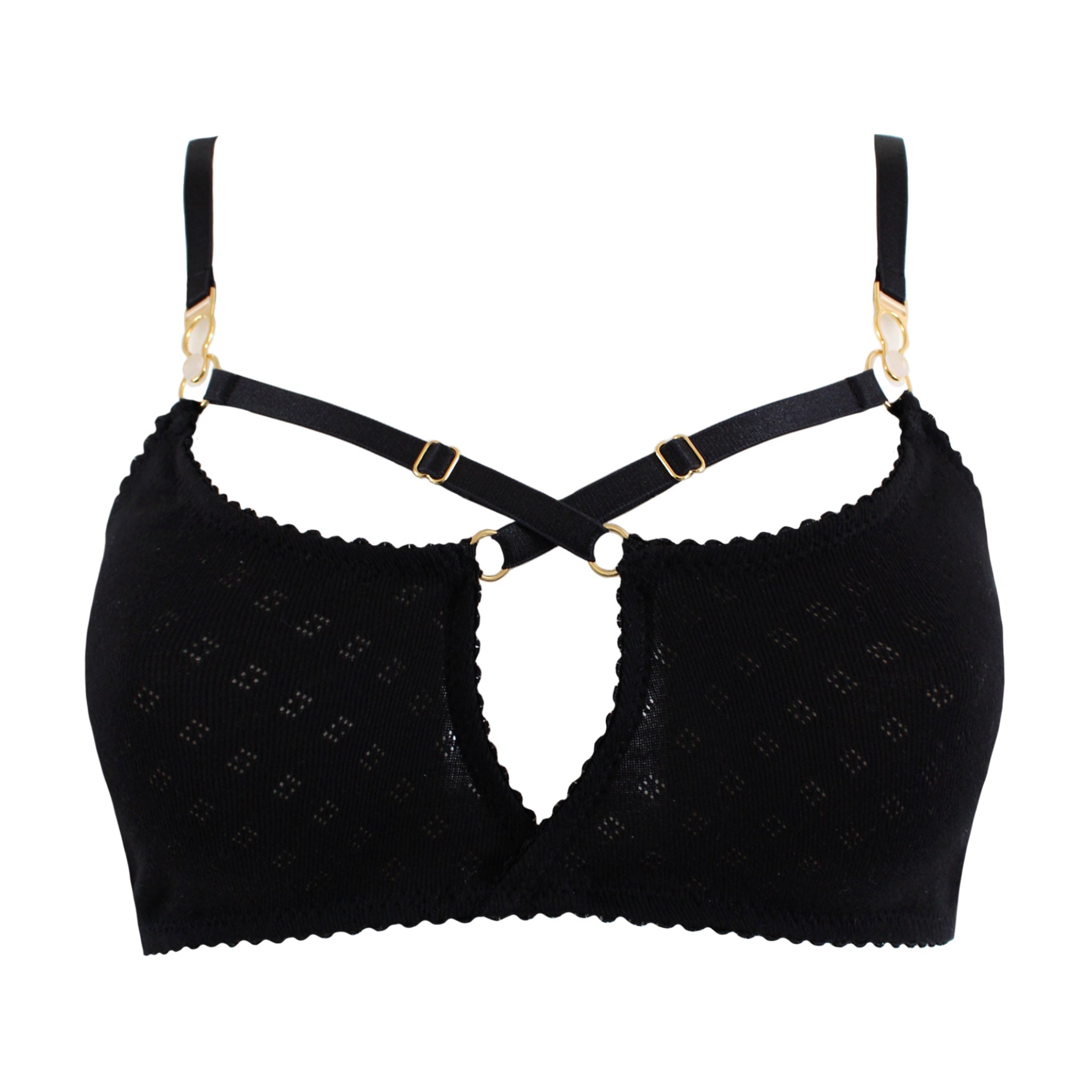 Beth Black Crossover Bralette – Miss Vivienne Lingerie